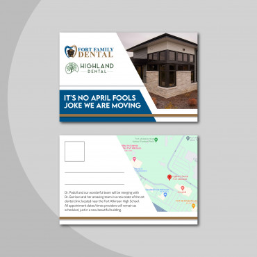 Postcard for dental office moving locations - Design Contest