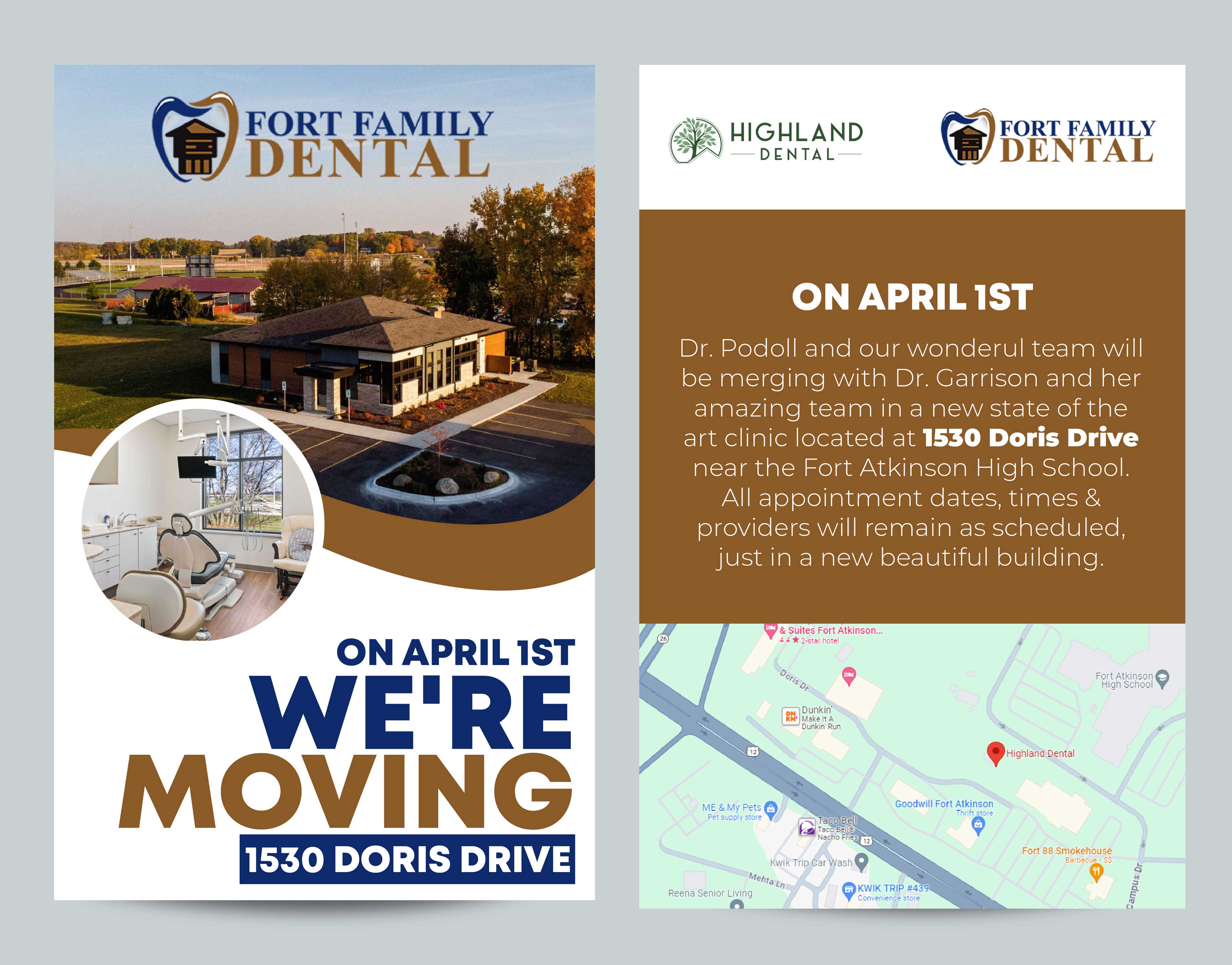 Postcard for dental office moving locations - Design Contest